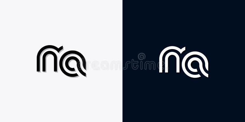 Modern Abstract Initial Letter NA Logo Stock Vector - Illustration of ...