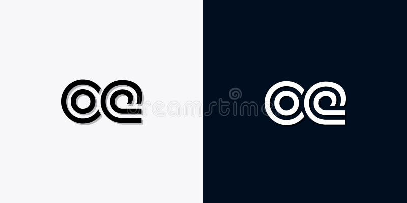 Modern Abstract Initial Letter OE Logo Stock Vector - Illustration of ...