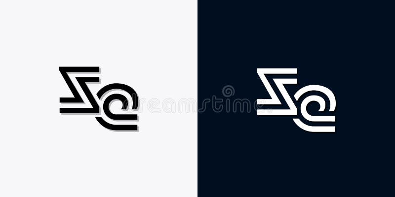 Modern Abstract Initial Letter SE Logo Stock Vector - Illustration of ...