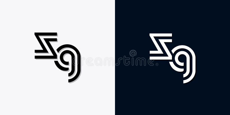 Modern Abstract Initial Letter SG Logo Stock Vector - Illustration of ...