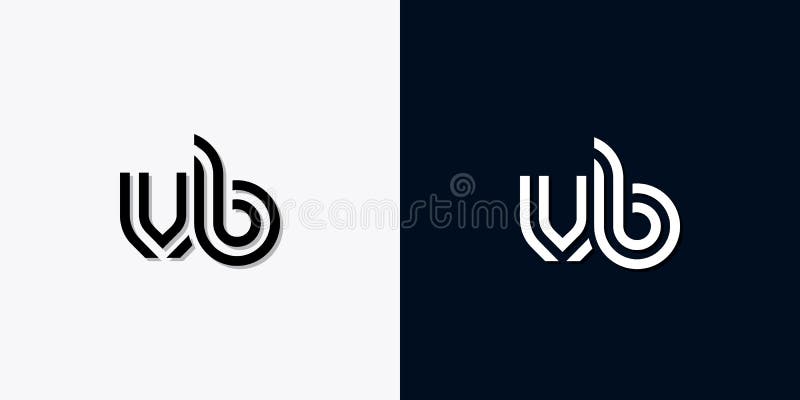 Modern Abstract Initial Letter VB Logo Stock Vector - Illustration of ...