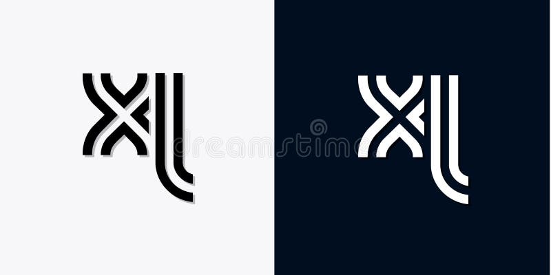 Modern Abstract Initial Letter XL Logo Stock Vector - Illustration of ...