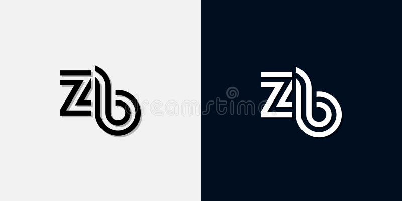 Modern Abstract Initial Letter ZB Logo Stock Vector - Illustration of ...