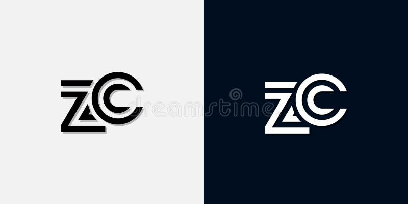 Modern Abstract Initial Letter ZC Logo Stock Vector - Illustration of ...