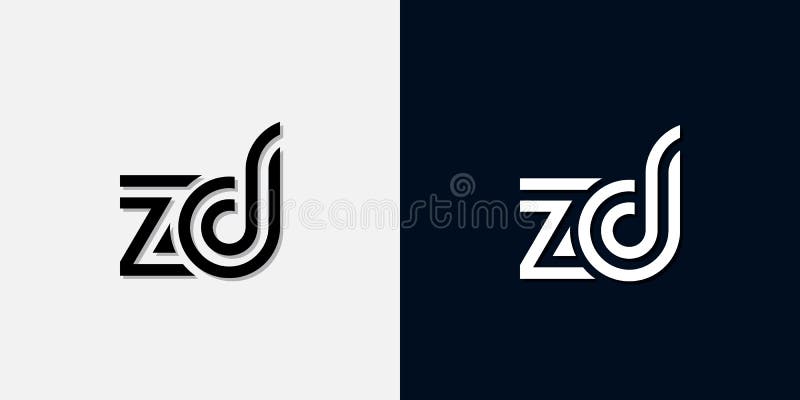 Modern Abstract Initial Letter ZD Logo Stock Vector - Illustration of ...