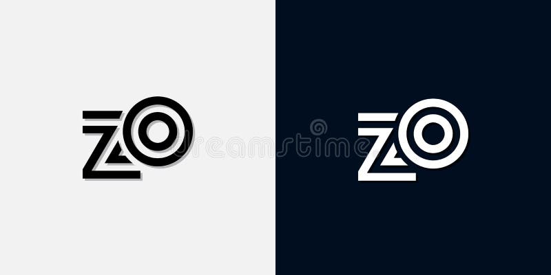 Modern Abstract Initial Letter ZO Logo Stock Vector - Illustration of ...