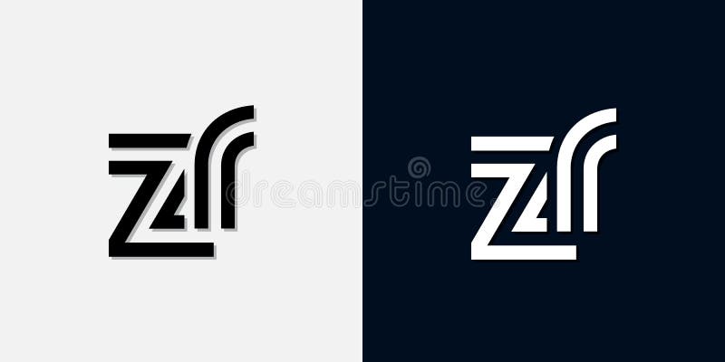 Modern Abstract Initial Letter ZR Logo Stock Vector - Illustration of ...