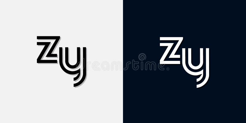 Modern Abstract Initial Letter Zy Logo Stock Vector Illustration Of Corporate Internet 216634911