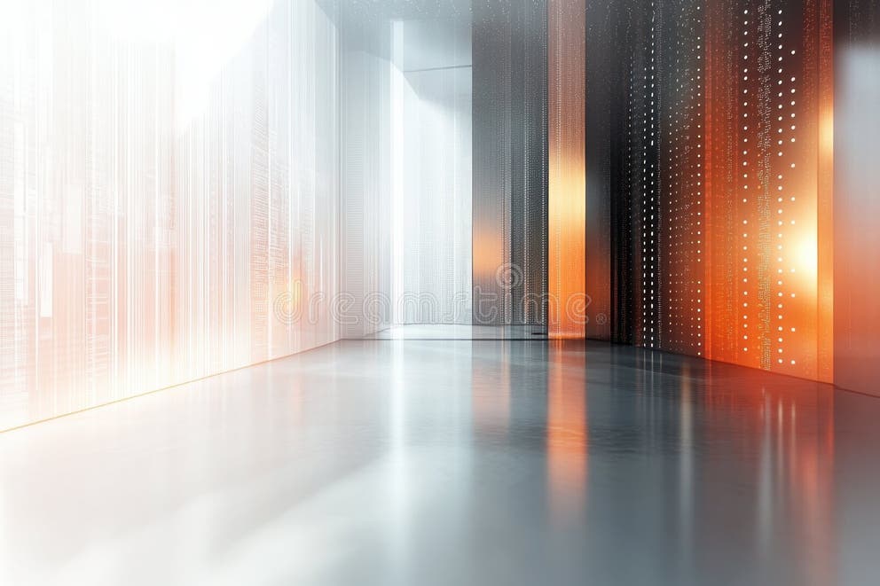 Modern Abstract Interior with Light Reflections and Gradient Colors in ...