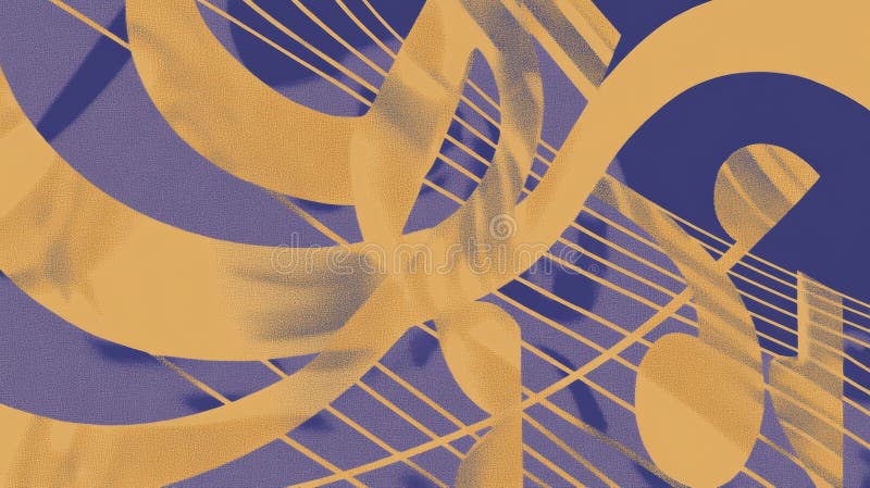 Modern Abstract Intertwining Musical Notes on Display Stock ...