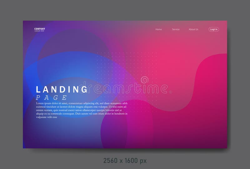 Modern Abstract Landing Page Background with Gradient Colors Using ...