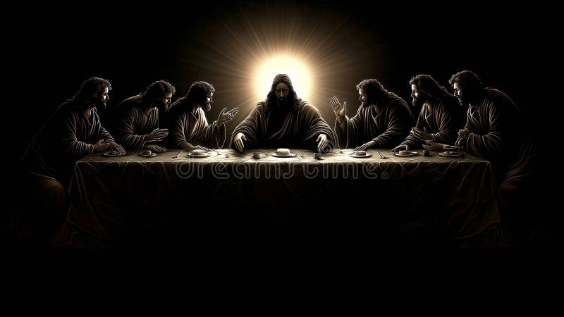 Modern Abstract Last Supper Stock Illustration - Illustration of modern ...