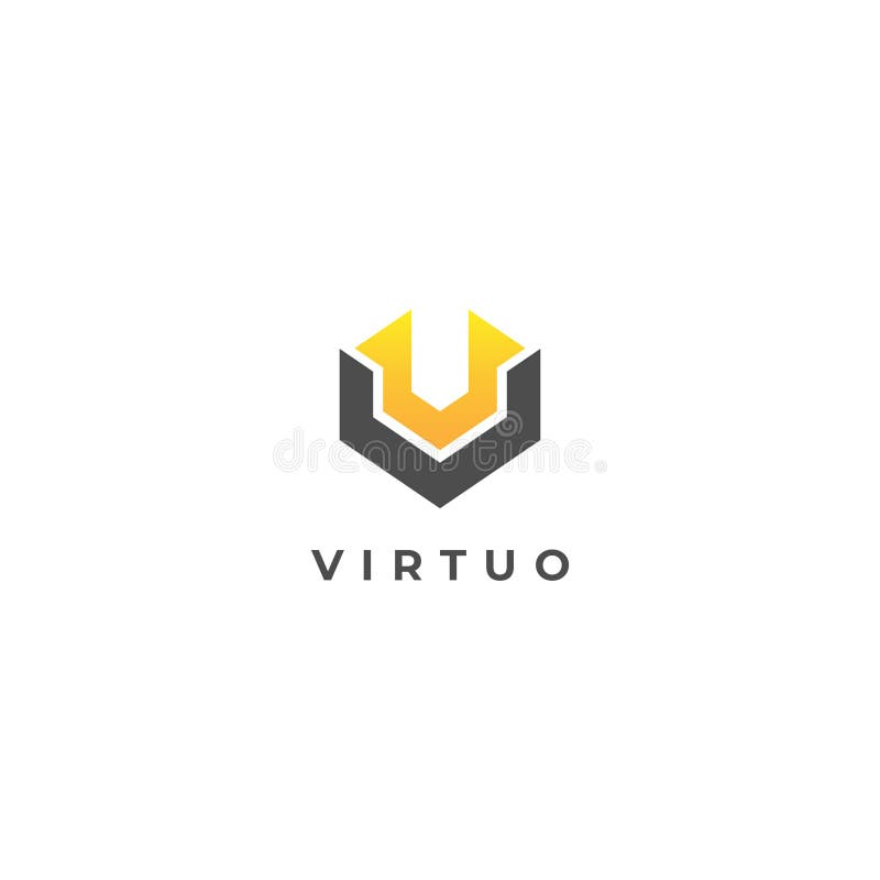 Modern Abstract Letter V Shape Logo Design Template Stock Illustration ...