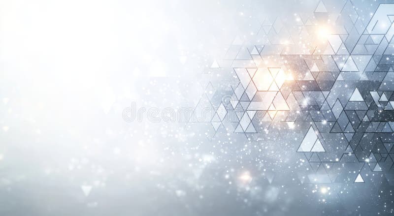 A Modern, Abstract Light Blue Geometric Shape with a Futuristic ...