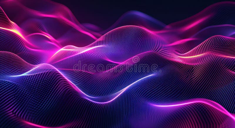 Modern Abstract Abstract Light Effect with Neon Waves Stock Photo ...