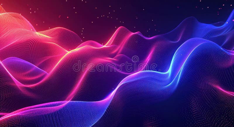 Modern Abstract Abstract Light Effect with Neon Waves Stock Image ...