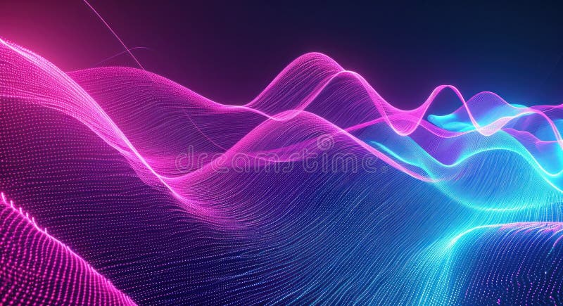Modern Abstract Abstract Light Effect with Neon Waves Stock Image ...