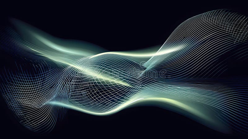 Modern Abstract Light Waves in Soft Colors. Stock Image - Image of ...