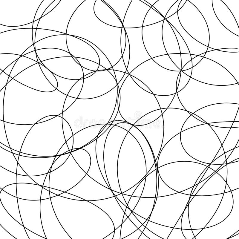 Modern Abstract Linear Art Background, Black and White Graphic Vector ...