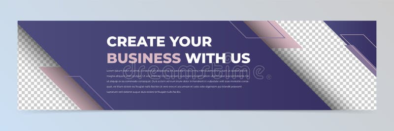 Modern Abstract Linkedin Banner Template Stock Vector - Illustration of ...