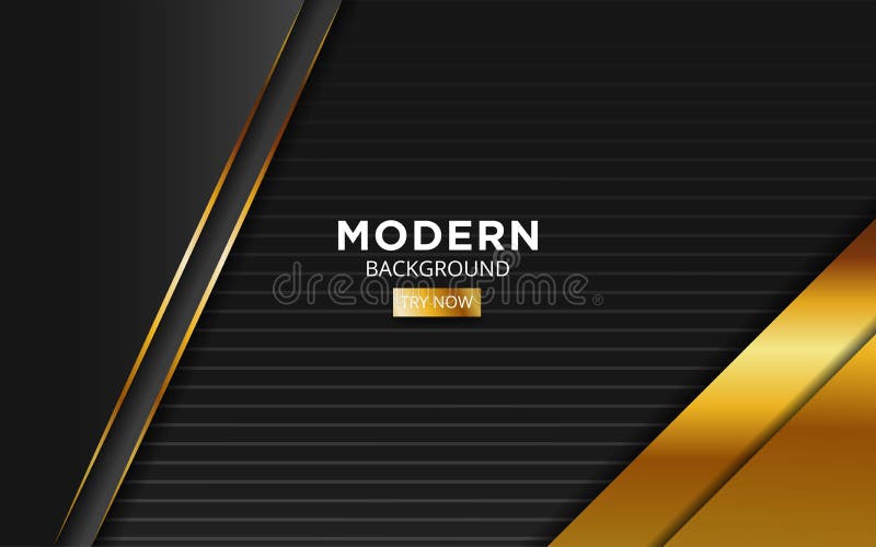 Modern Abstract Luxury Gold Background Banner with Gold Line in Stripe ...