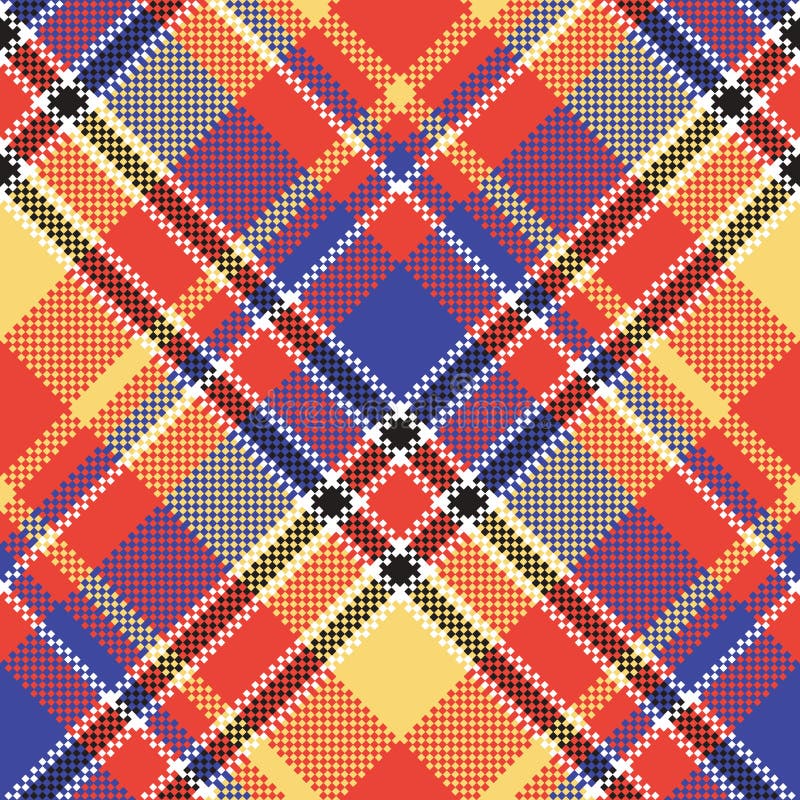 Modern Abstract Madras Plaid Seamless Pattern Stock Vector ...