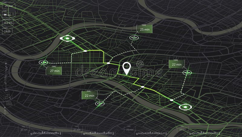 Modern Abstract Map Design: a Visually Stunning Composition of Colorful ...