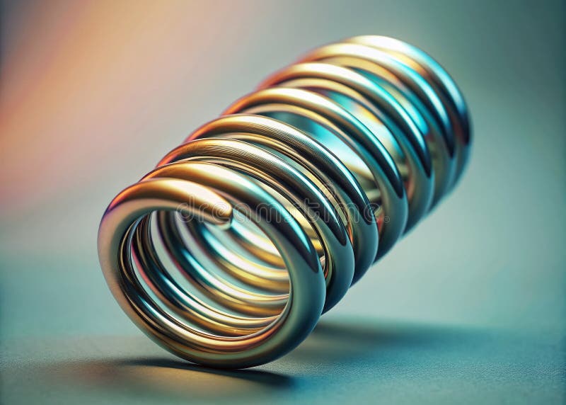 Modern Abstract Metal Spring Line Art Design Editable Vector ...