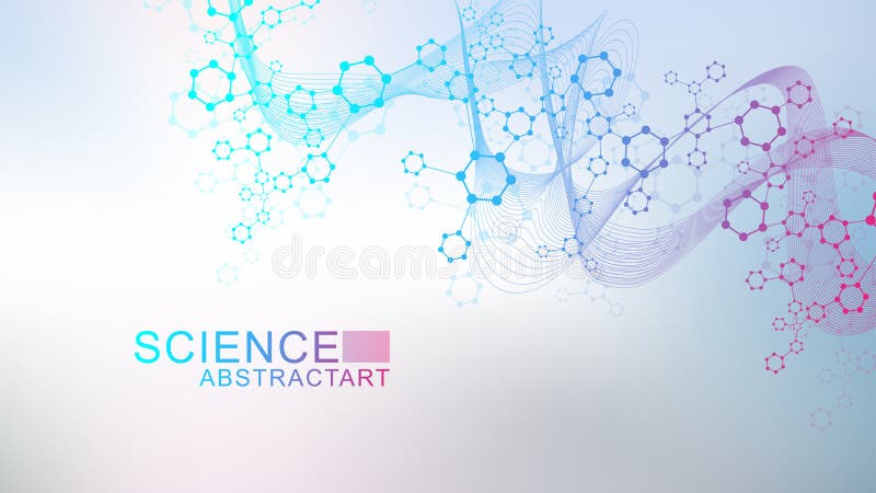 Modern Abstract Molecules Structure for Science or Medical Background ...