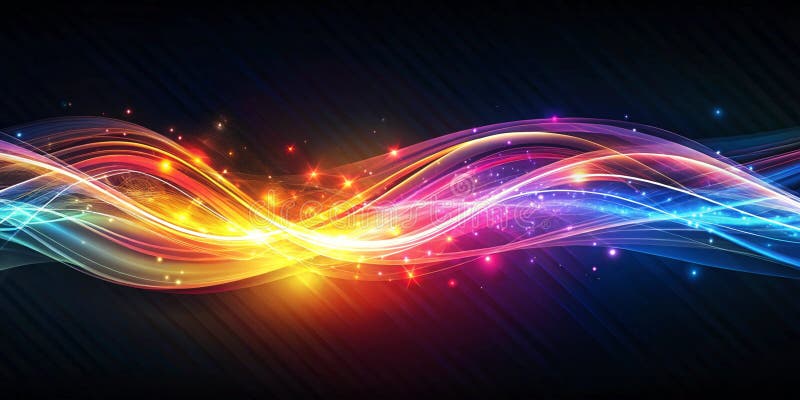 Modern Abstract Motion Banner on Dark Background Stock Illustration ...