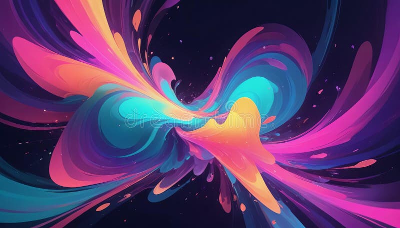 Modern Abstract Motion Banner on Dark Background Stock Illustration ...