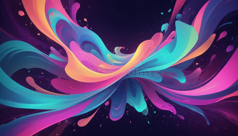 Modern Abstract Motion Banner on Dark Background Stock Illustration ...