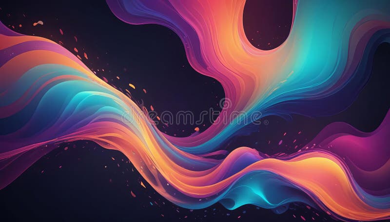 Modern Abstract Motion Banner on Dark Background Stock Illustration ...