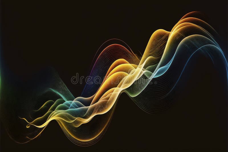 Modern Abstract Motion Banner on Dark Background. Created with ...