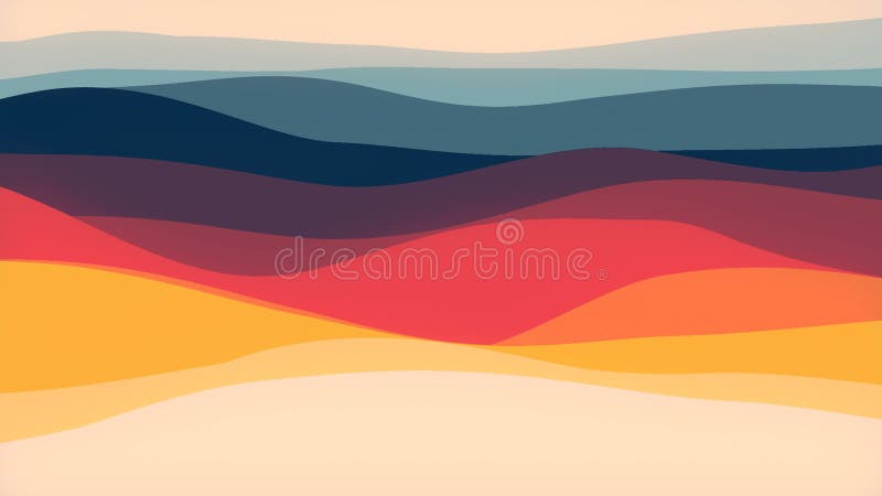 Abstract Template with Curve Fluid Flow Movement. 3d Rendering Loop ...