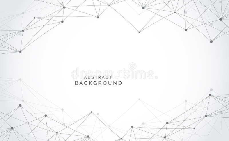 Science Connection Structure With Molecules On Simple Modern White ...