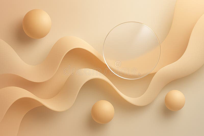 Modern Abstract Neutral Background with Smooth Lines, Voluminous ...
