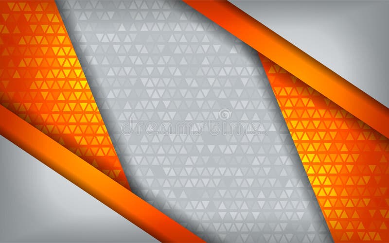 Modern Abstract Orange Tech White with Overlap Background Stock Vector ...