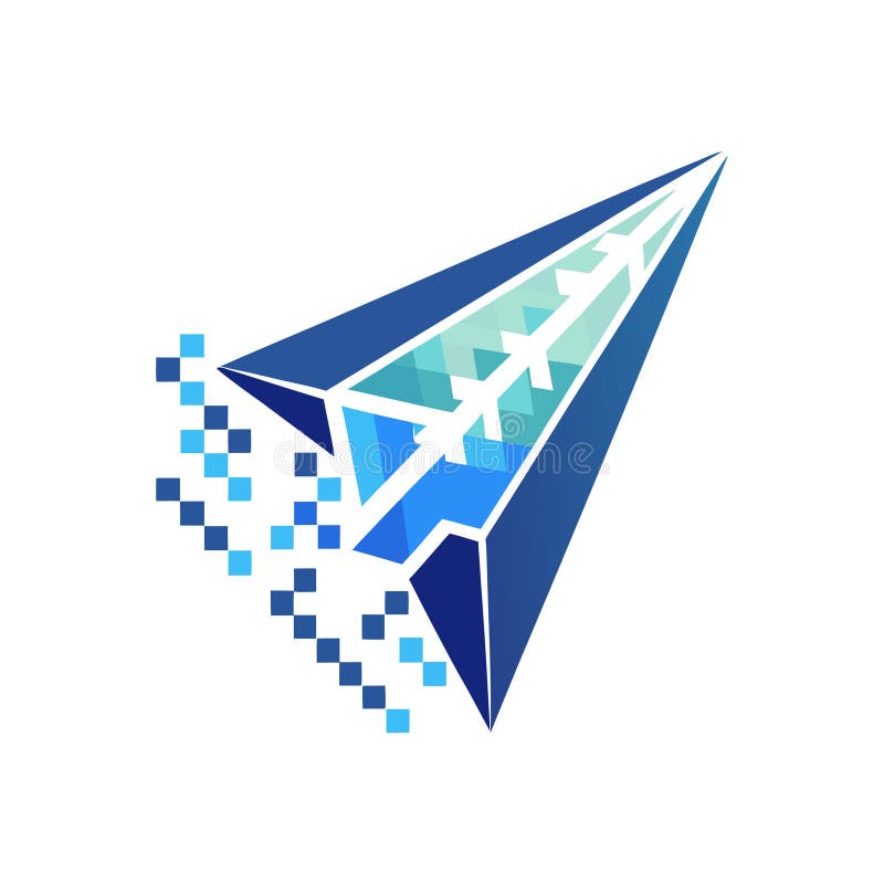 Abstract Paper Plane Logo Concept for Technology, Innovation, and ...