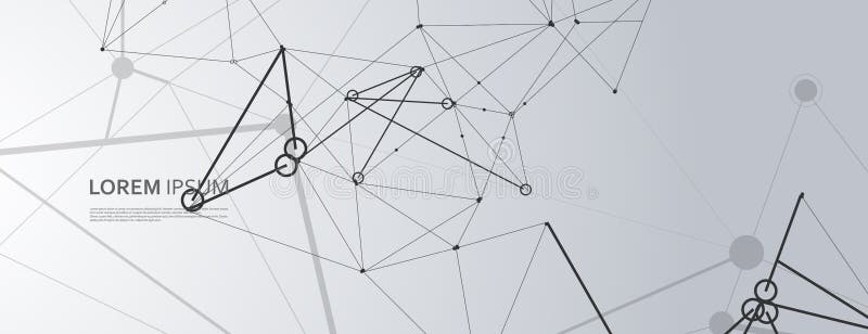 Modern Abstract Pattern With Molecules Connect On Light Background Network Connection Structure