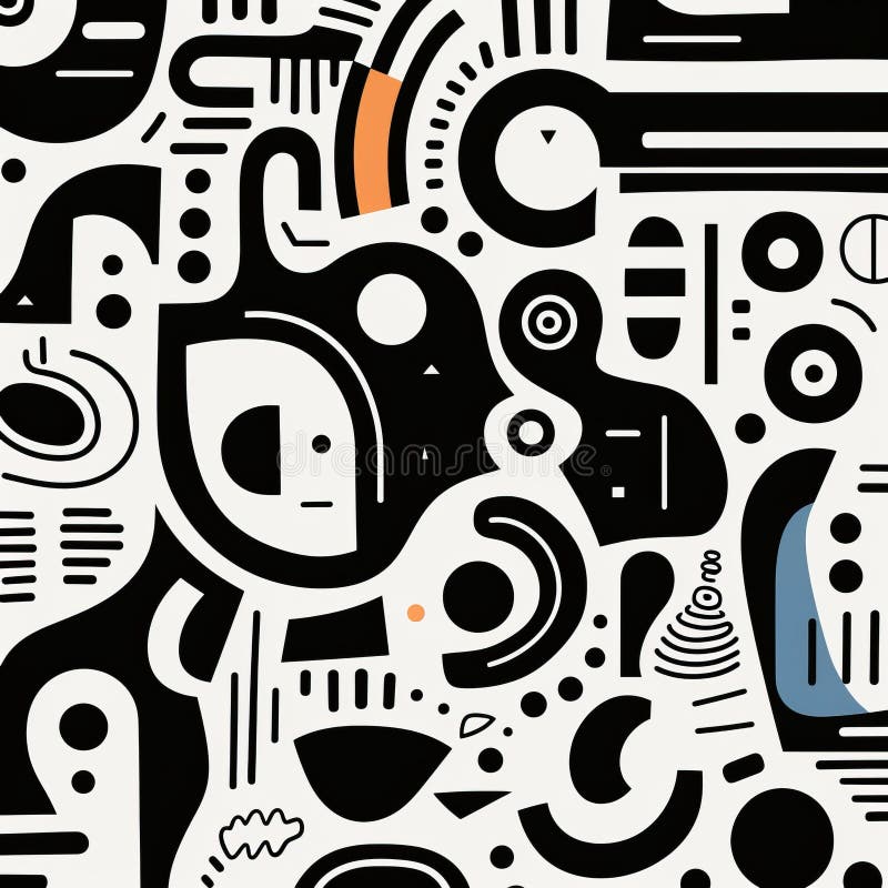 Modern Abstract Pattern Surreal Organic Shapes by Petros Afshar Stock ...