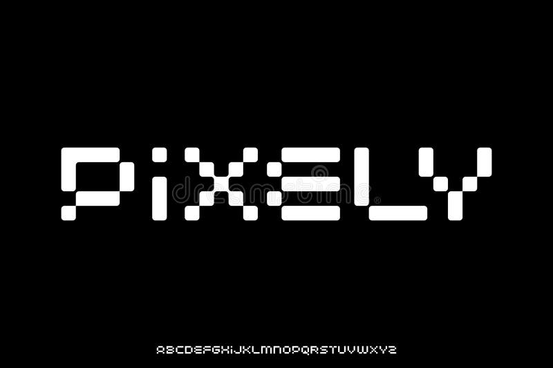 Modern Abstract Pixel or Dots Alphabet Display Font Vector Illustration ...