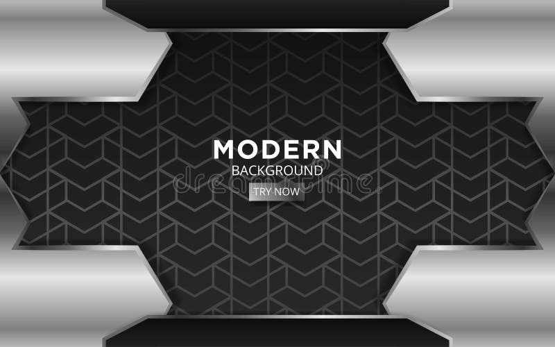 Modern Abstract Premium Silver Background Banner with Geometric Pattern ...