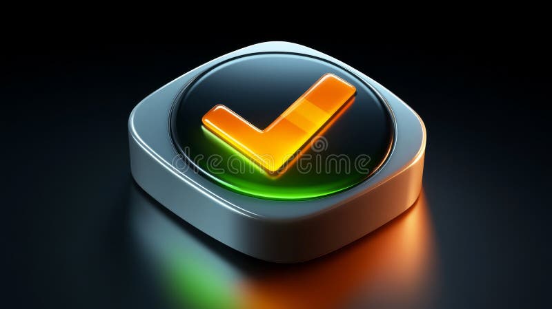 A Modern Abstract Progress Bar Displaying a Checkmark Icon, Signifying ...