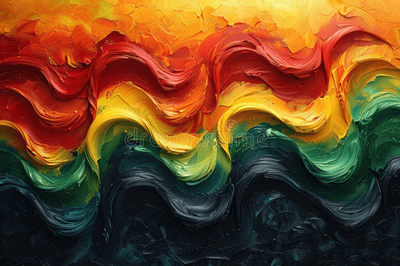 Modern Abstract Rasta Waves Background for Cultural Celebrations Stock ...