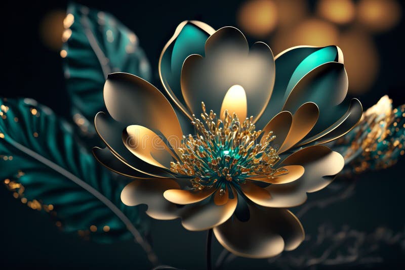 Modern Abstract Realistic Flower on a Background Stock Illustration ...