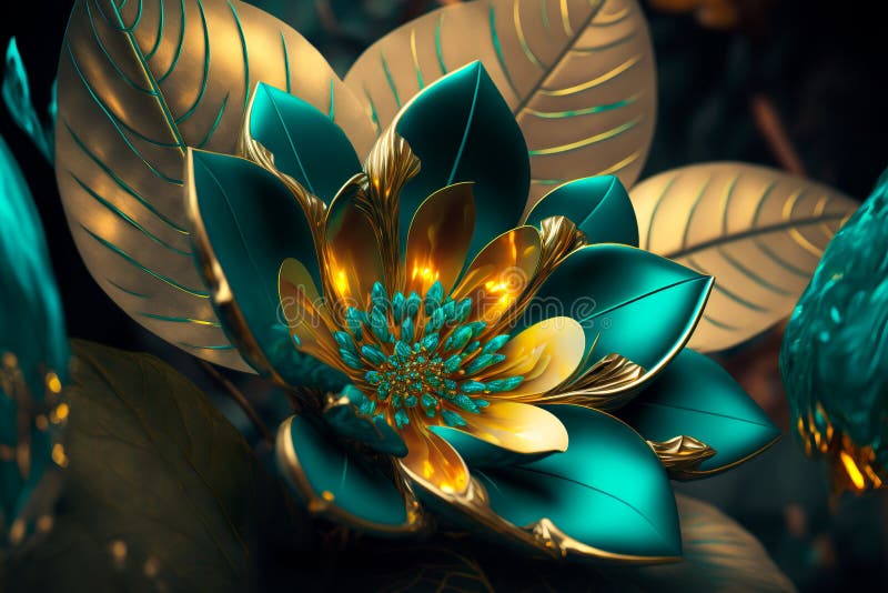 Modern Abstract Realistic Flower on a Background Stock Illustration ...