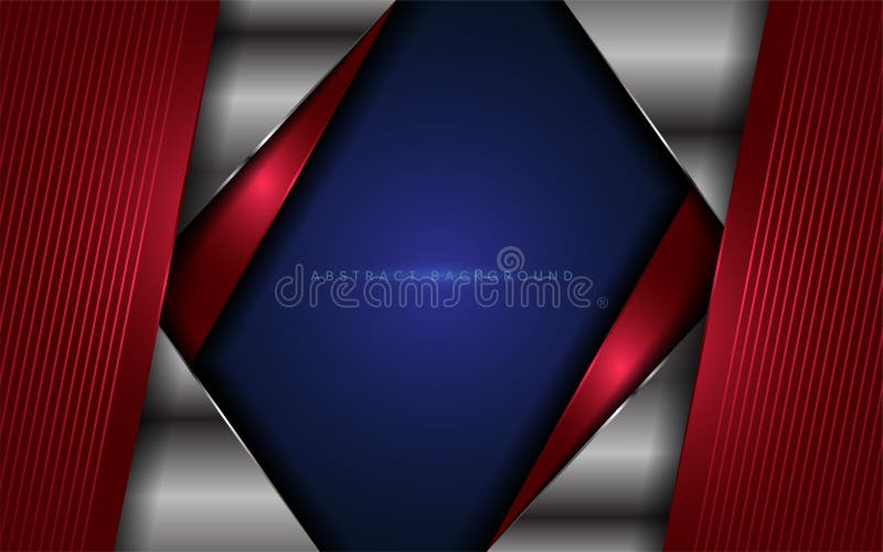 Modern Abstract Red and Blue Combine with Silver Overlap Layer ...