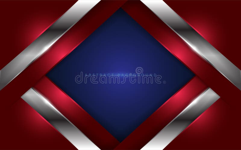 Modern Abstract Red and Blue Combine with Silver Overlap Layer ...