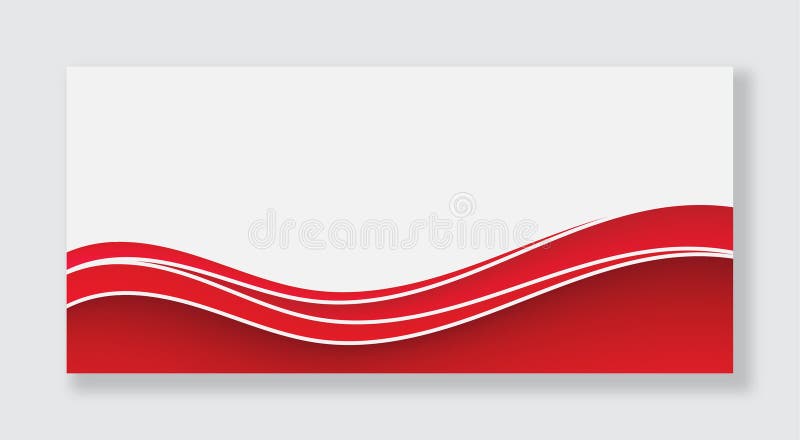 Modern Abstract Red Curved Pattern on a White Background Stock Vector ...